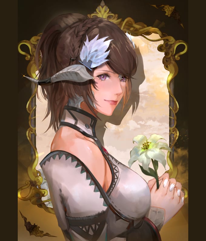 Draw illustration for vtuber, original characters, ffxiv character by Aquashesummers | Fiverr