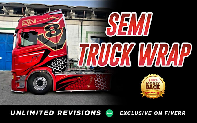 Creative semi truck wrap, vehicle wrap, car, van, food truck wrap ...