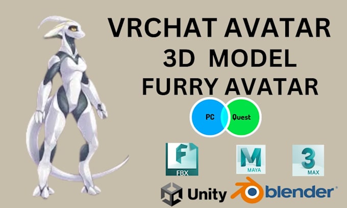 Do your custom vrchat 3d avatar vrc nsfw fursona modelling vrc avatar by Henrryluke | Fiverr