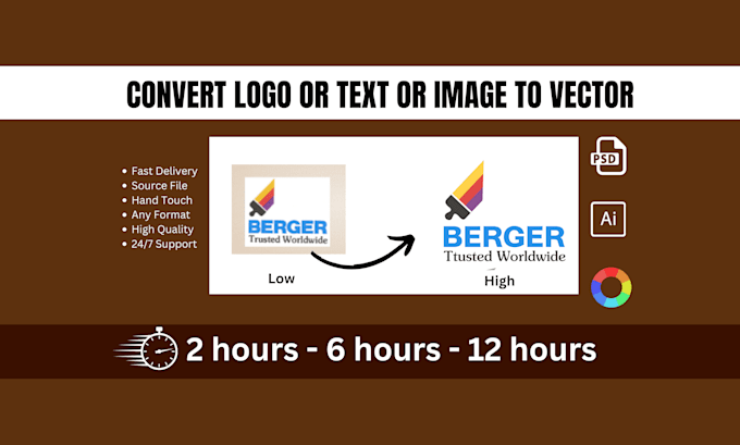 Manually vectorize, recreate logo, convert image or redraw by Ebookandarticle | Fiverr