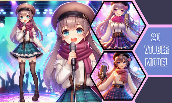 Draw vtuber character, png tuber, chibi art in anime style by Aclass ...