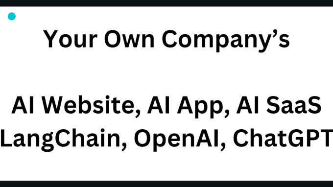 24 hours deliv avai develop ai saas, ai website, ai chatbot langchain ... 24 hours deliv avai develop ai saas, ai website, ai chatbot langchain ...