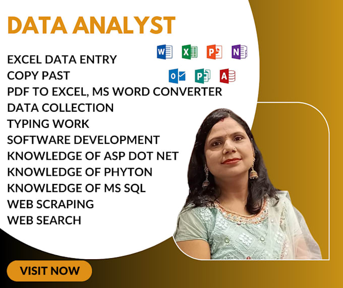 Versatile data entry and analyst expert by Kavitas1982 | Fiverr