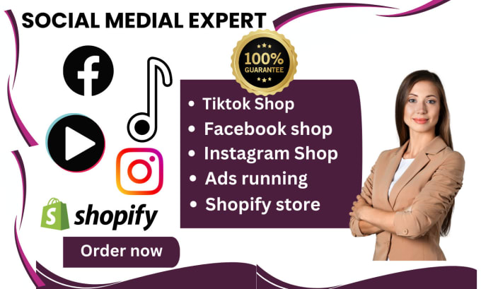 Setup tiktok shop facebook instagram shop creative virtual assistant ...