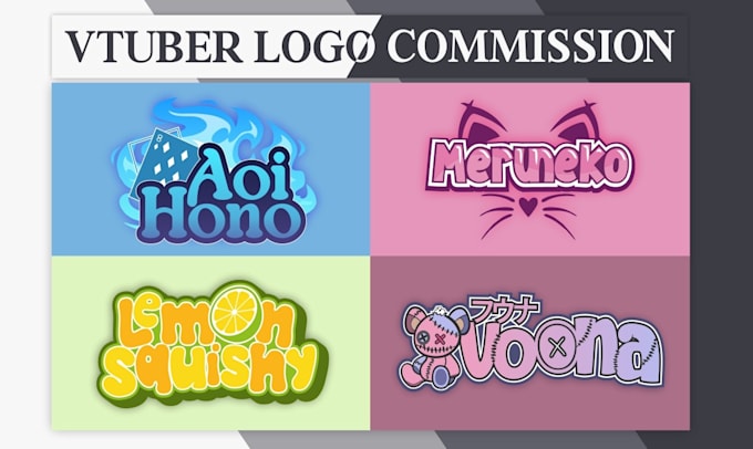 Design a custom logo for your vtuber and streamer by Saltyegg_ | Fiverr