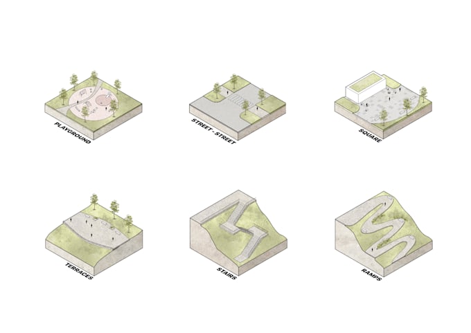 Create architectural concept diagram by P_olyhedra | Fiverr
