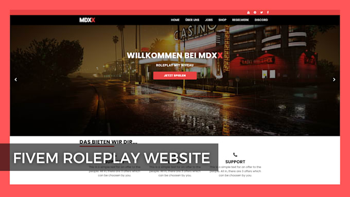 Program you a prefect fivem website for your roleplay server by Murratarafat | Fiverr