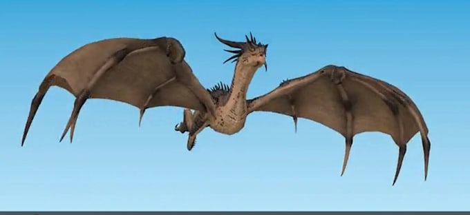 Render realistic 3d dragon model, flying dragon 3d animal animation, 3d ...