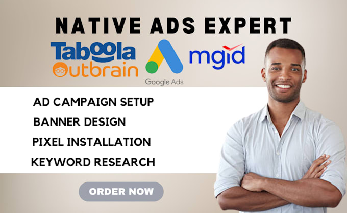 Setup native ads on taboola outbrain mgid and manage google ads using taboola by Lamboetsy | Fiverr