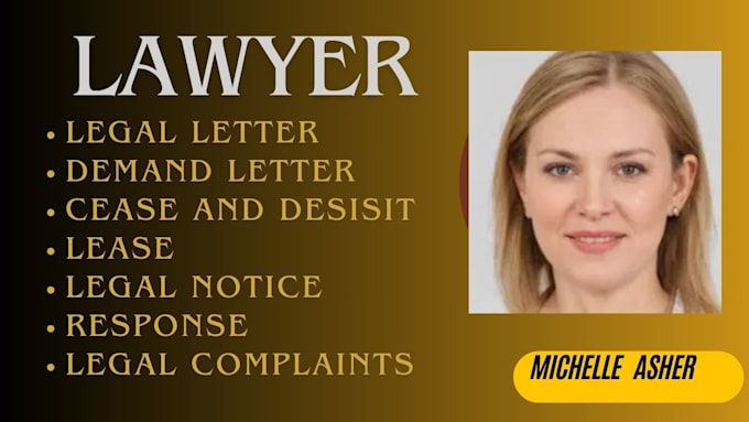 Write a personal injury claim demand letter as your lawyer by Michelle_asher | Fiverr