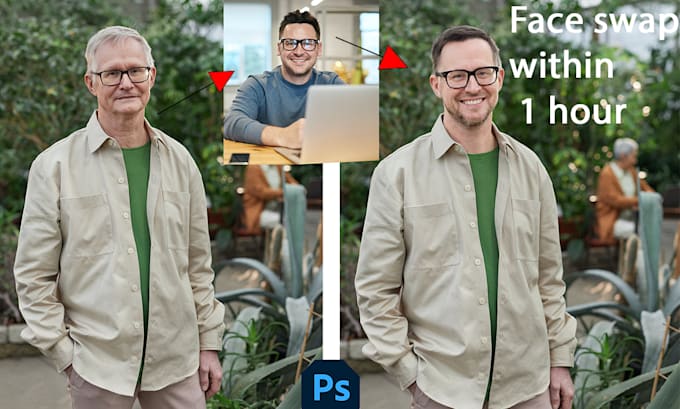 Face swap, head change in photoshop within 1 hour by Salmaneditsit | Fiverr