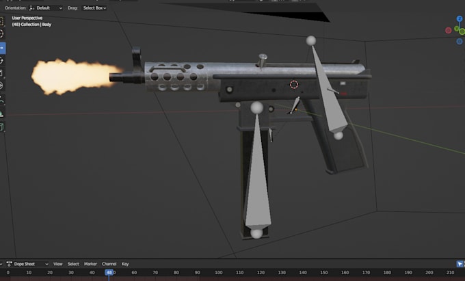 Model, rig and animate your weapons in blender by Ulti_anim_stud | Fiverr