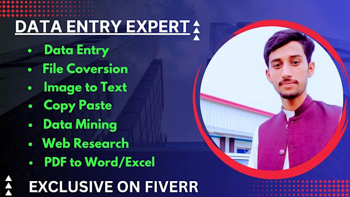 Do urgent fastest data entry, data conversion, web research by ... Do urgent fastest data entry, data conversion, web research by ...