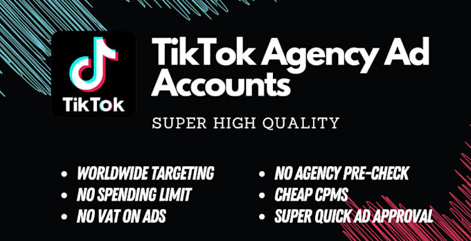 Create verified tik tok agency account, tik tok ads agency account