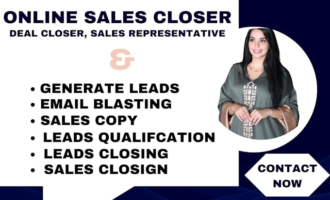 Be your sales closer, sales representative, b2bsales closer appointment setter by Andrew ...