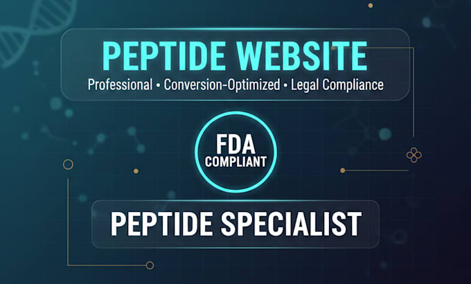 Be your peptide website developer with fda compliance by Godaddy ...