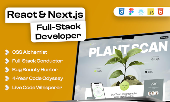 Do website development as full stack web developer, front end, backend ...