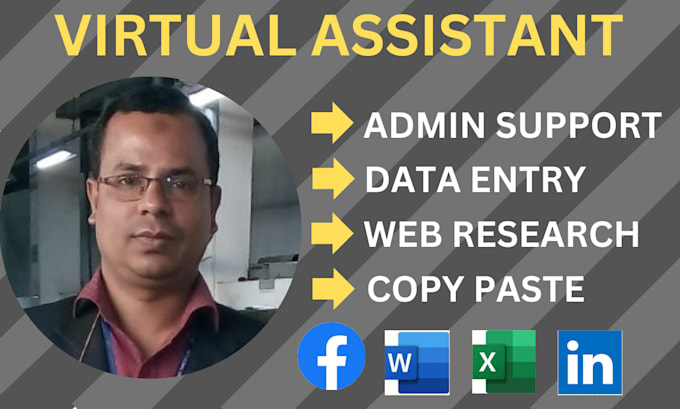 Be your professional virtual assistant for admin support by ...