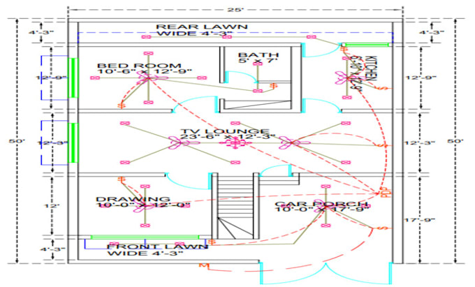 Make autocad drawings including 2d drawings wiring layouts and piping ...