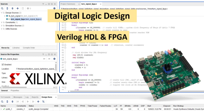 Do Verilog Coding For Fpga In Xilinx Vivado Quartus By Digitalsol2210