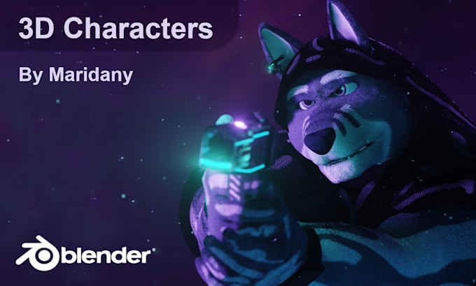 Model, texture, and rig a character on blender by Maridany_1999 | Fiverr
