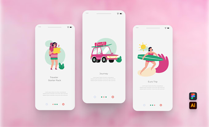 Design onboarding screens, and splash screen for mobile app by Atiq ...