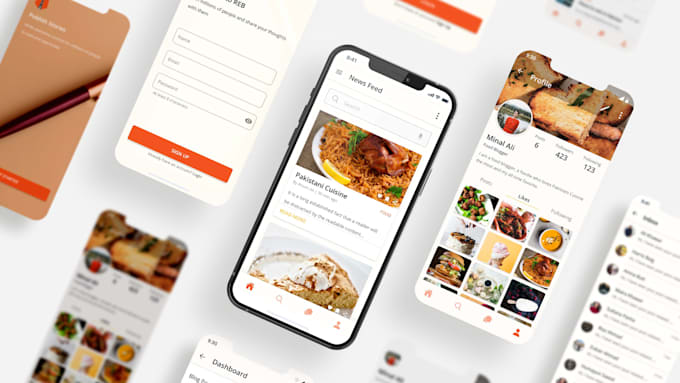 Design mobile app ui mockup by Ch_iqra | Fiverr