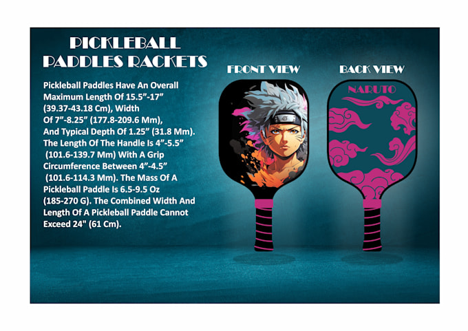 Design a custom pickleball paddle racket by Itshaider124 | Fiverr