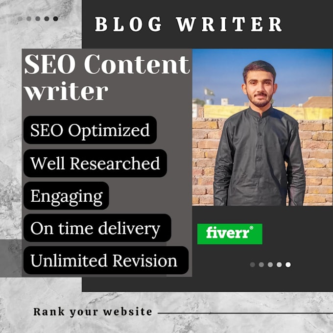 Do blog writing and seo optimized content in 12 hour with free images ...