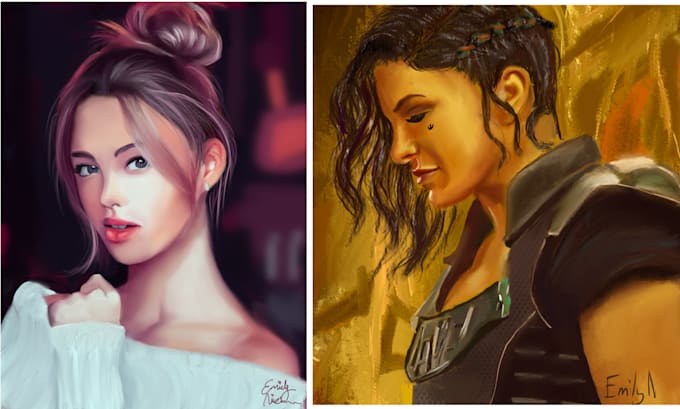 Create custom digital art portraits by Mantarae4 | Fiverr