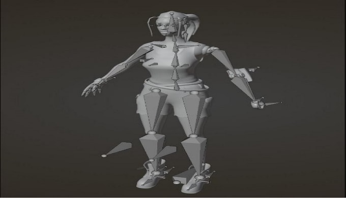 Rig 3d character, 3d rigging, human model in maya, blender and 3d max ...