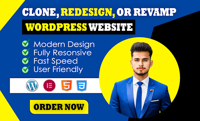 Clone, redesign, or revamp wordpress website by Umair_anxari | Fiverr