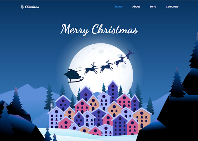 Design a complete christmas website using html css by Masifislam | Fiverr