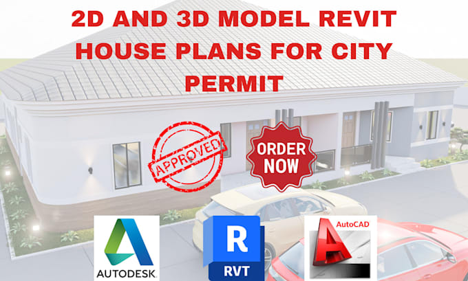 Create 2d and 3d model revit house plans for city permit by Ridiousg ...