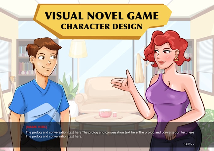 Create a visual novel game character by Langtambun | Fiverr