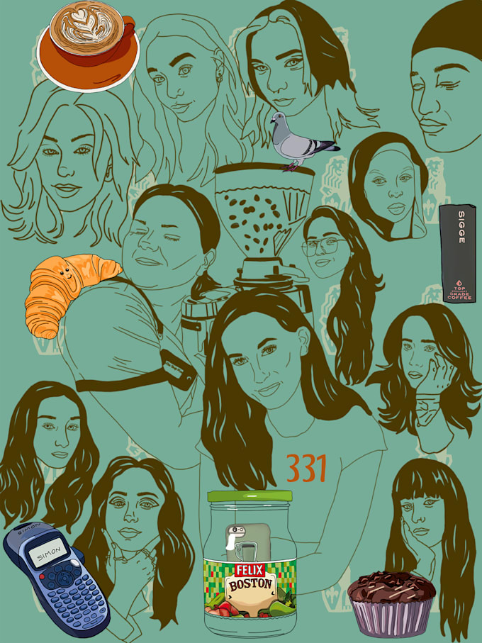 Illustrate portraits with personality by Godnattsaga | Fiverr