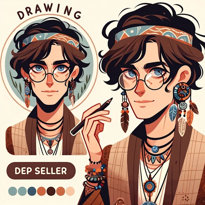 Create ai generated flat style illustrations by Royaldylan | Fiverr