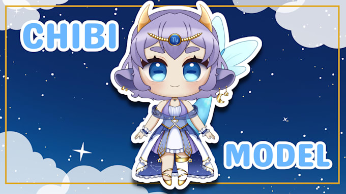 Make a chibi vtuber model that is ready for rigging for you by ...