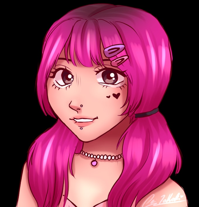 Draw a headshot of your character by Zakabimei | Fiverr