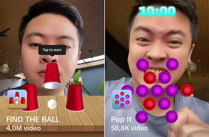Do tiktok game effect filter by Maru_studio | Fiverr