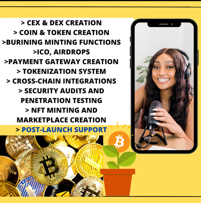 Do crypto meme coins in 24hrs payment gateway minting burning tokens cex dex ico by Ms_cecy | Fiverr