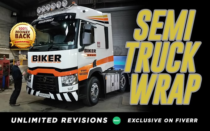 Design outstanding pickup truck, semi truck, gaming trailer wrap by ...