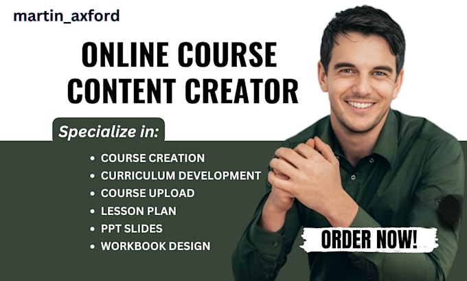Create online course content, ebook, curriculum, workbook design ppt ...