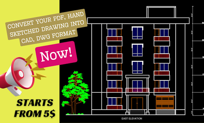 Draw hand sketches plan to autocad, dwg plan by Arifjr1407 | Fiverr