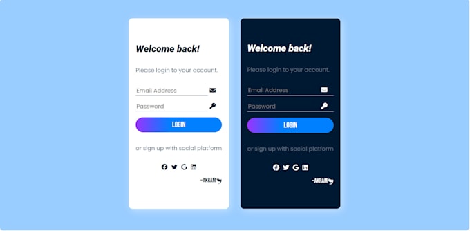 Create responsive html site login signup form by Alahyane_akram | Fiverr