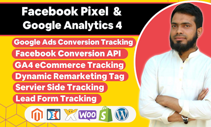 Setup facebook pixel conversion api, google analytics 4, ga4 ecommerce ...