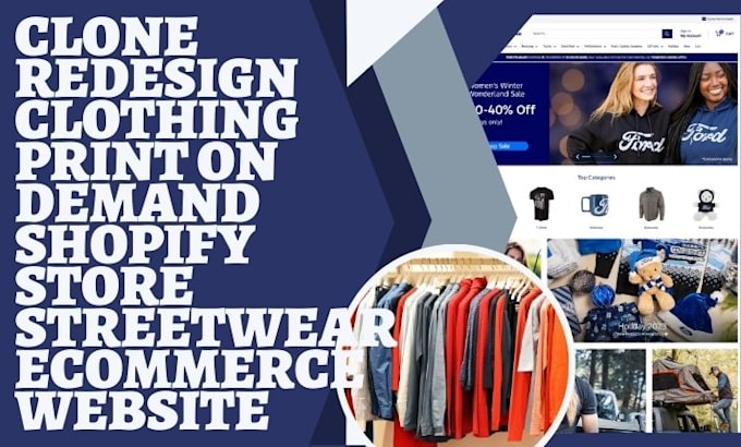 Design clone redesign clothing pod shopify store streetwear ecommerce ...