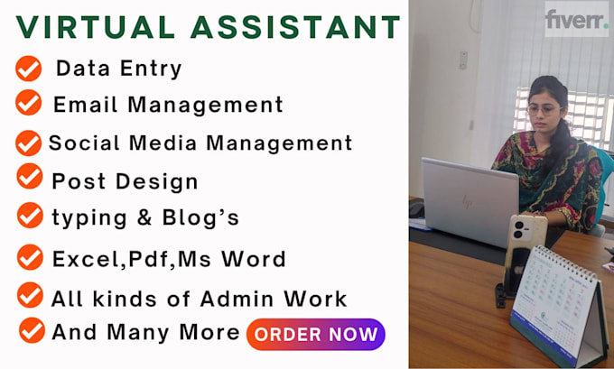 Be your professional virtual assistant by Mim_web | Fiverr