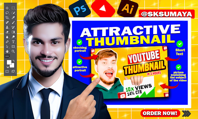 Eye catching youtube thumbnails that boost views by Sksumaya | Fiverr