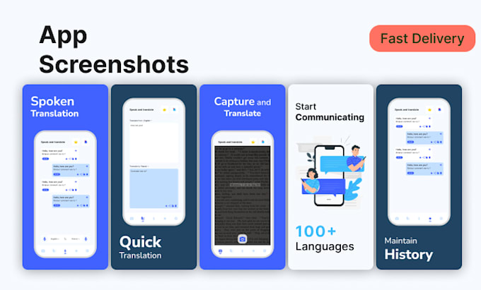 Design app screenshots for app store and play store by Team_horizon ...